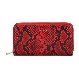 Kazar Snake Embossed Wallet - - Accessories - Damen - Rot - ONE SIZE