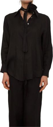 Marella Femme, Blouses et Chemises, Noir, Taille: 34 FR Camicia