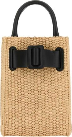 Boyy Femme, Sacs, Beige, Taille: ONE Size Sac &agrave; main Raffia Bobby Tourist Epsom