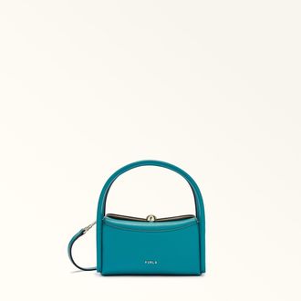 Furla Nicole Boston-tasche Amatore Blue Blau Night-kalbsleder + Sidney-kalbsleder Damen