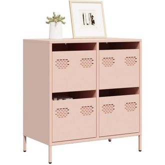 vidaXL Sideboard Rosa 68x39x73,5 cm Kaltgewalzter Stahl - Vidaxl