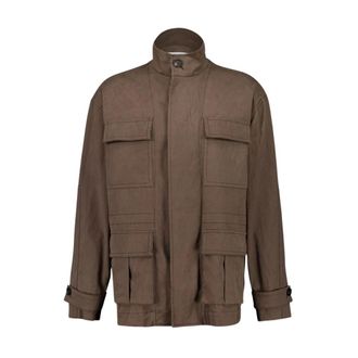 Ferragamo Cement Brown Safari Jacke - - Jackets - Herren - Braun - L