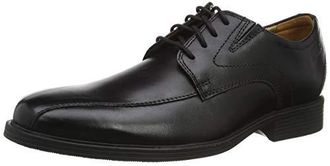 Clarks Homme Whiddon Pace Basket, Cuir Noir, 42 EU