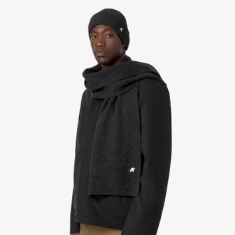 K-Way Etienne Cardigan Stitch Wool Black Pure Melange - - Accessories - Herren - Schwarzk - ONE SIZE