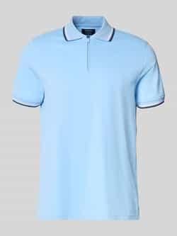 Mc Neal Slim Fit Poloshirt mit Kontraststreifen und Rei&szlig;verschluss