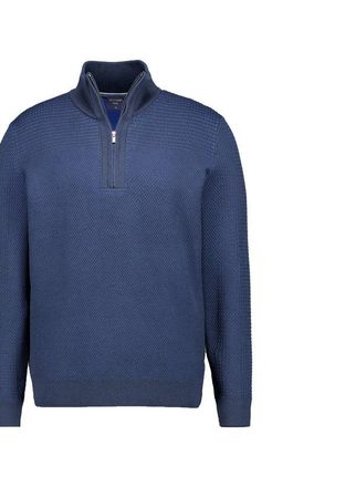 Olymp Herren Pullover blau unifarben
