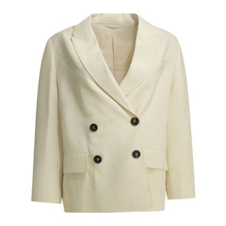 Brunello Cucinelli Blazer crois&eacute; - Homme - Vestes - Beige - Taille: XS