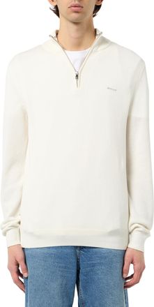 GANT Herren Cotton Pique Half Zip Pullover, Eggshell, XXL