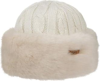 Barts Bonnet Cable Knit Faux Fur Bonnet en Tricot (Taille Unique - Blanc)