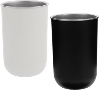 Garneck 2 St&uuml;ck Unzerbrechliche Edelstahl Mundsp&uuml;lbecher Stapelbare Zahnputzbecher Sicherer Glatter Rand f&uuml;r Zuhause und Reisen Multifunktional f&uuml;r Mundsp&uuml;lun