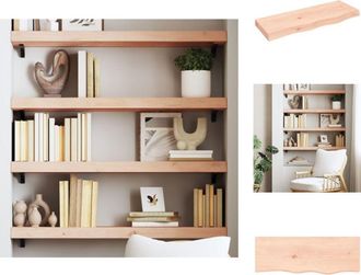 vidaXL Wandregal 80x30x(2-6) cm Massivholz Eiche Unbehandelt - Wandregal - Eichendielen - Holzmöbel - Rustikal - Deko Regal