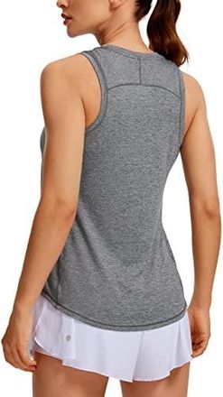 CRZ YOGA Débardeur Léger pour Femme Dos Nageur sans Manches Hauts Dentraînement Chemises de Course Athlétiques Bruyère Platine 38