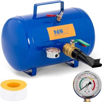 MSW Bike Accessories Inflator Druckbeh&auml;lter zum Aufpumpen von Reifen mit Manometer 8 bar 19,5 l