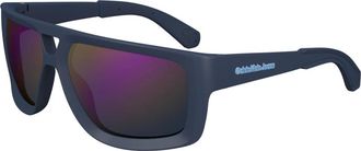 Calvin Klein Homme, Accessoires, Bleu, Taille: ONE Size Lunettes de soleil rectangulaires modifi&eacute;es