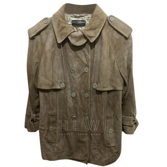 Dolce & Gabbana Suede Taupe Jacket Size M