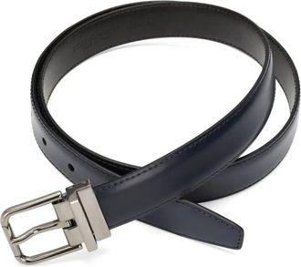 Dolce & Gabbana Homme, Accessoires, Bleu, Taille: 95 CM Ceinture en cuir de veau
