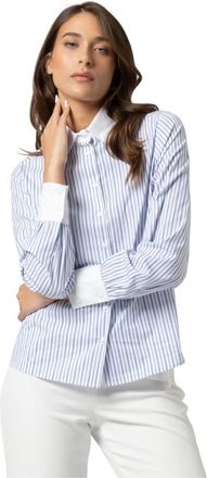 Kocca Femme, Blouses et Chemises, Blanc, Taille: 38 FR Chemise &agrave; Manches Longues Ray&eacute;e Bicolore