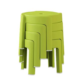 Generic Stapelbarer Kunststoffhocker, Tragbare Stapelhocker, Hocker Ohne R&uuml;ckenlehne, Mit Fu&szlig;polstern, Sitzgelegenheiten for Zuhause, Garten, Arbeitszimmer, W