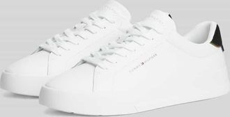 Tommy Hilfiger Sneaker aus Leder-Textil-Mix mit Label-Schriftzug