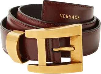 Versace Femme, Accessoires, Rouge, Taille: 80 CM Ceinture en cuir 3 cm