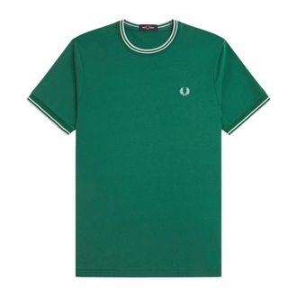 Fred Perry Homme, Tops, Vert, Taille: 2XL T-Chemises