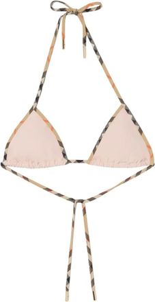 Burberry Femme, Maillots de bain, Rose, Taille: 42 FR Check Trim Bikini Top