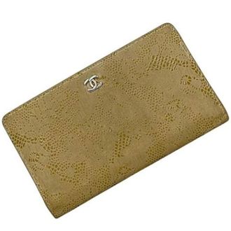 Chanel Portefeuille long (bi-pli) Pre-owned - Femme - Pre-owned - Beige - Taille: ONE Size