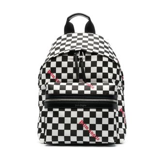 Palm Angels Damier Check Logo Rucksack - - Bags - Herren - Schwarzk - ONE SIZE