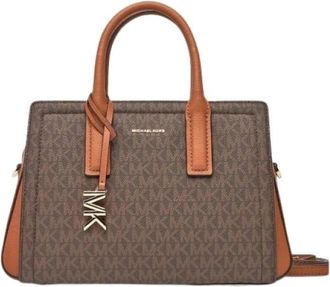 Michael Kors Femme, Sacs, Brun, Taille: ONE Size Laila Medium Signature Logo Satchel