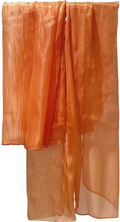 GFM Écharpe irisée en organza scintillant pour soirée, mariage, demoiselles dhonneur ou bal de fin dannée, Shim-orange L : 180 cm., L