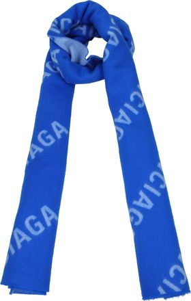 Balenciaga Femmes &Eacute;charpe Laine Bleu/Blanc