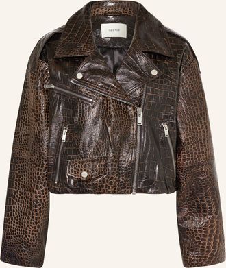 Gestuz Lederjacke Gzcesi braun