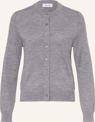 Darling Harbour Darling Harbour Strickjacke Aus Merinowolle grau
