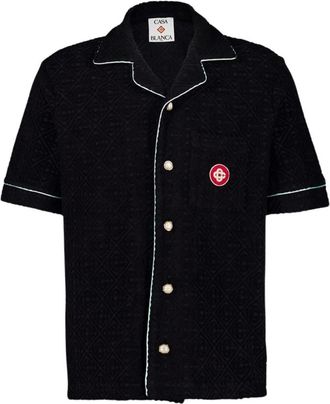 Casablanca Homme, Chemises, Noir, Taille: XL Monogram Towelling Shirt