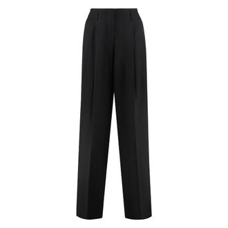 Golden Goose Femme, Pantalons, Noir, Taille: 36 FR Pantalon large en laine avec poches &agrave; rabat