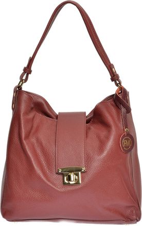 Roberta M Rote & Violette Lederhandtasche