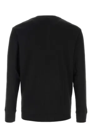 Burberry Mens Black Stretch Cotton T-Shirt Exterior: Elastane T-shirts And Polos