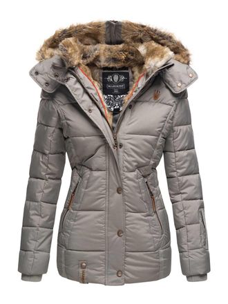 Marikoo Damen Winterjacke Nekoo mit Kunstfellkapuze & Teddy-Innenfutter
