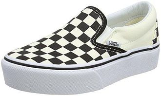 Vans Classic Slip-on Platform, Baskets Enfiler Femme, Noir (Black and White Checker/White Bww), 41 EU