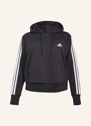 adidas Essentials 3-Streifen French Terry Quarter-Zip Hoodie - Grosse Gr&ouml;ssen schwarz