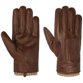 Stetson Mankota Sheepskin Handschuhe Fingerhandschuhe 100% Schafsleder Handgefertigt Herren Herbst/Winter braun 8 1/2 HS