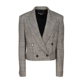 Stella McCartney Grauer Woll-Tweed-Blazer - - Jackets - Damen - Grau - XS