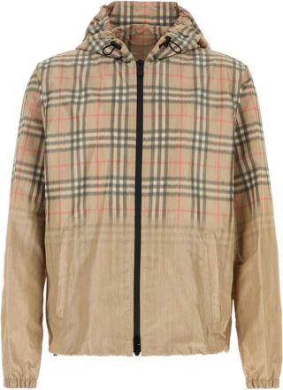 Burberry Homme, Vestes, Beige, Taille: XL Veste Bomber Imprim&eacute;e en M&eacute;lange de Viscose
