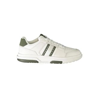 Tommy Hilfiger Wei&szlig;e Herren Sneaker mit gr&uuml;nen Details - - Shoes - Herren - Wei&szlig; - 40 EU