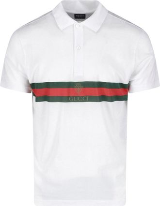Gucci Wei&szlig;es Baumwollpolo Web