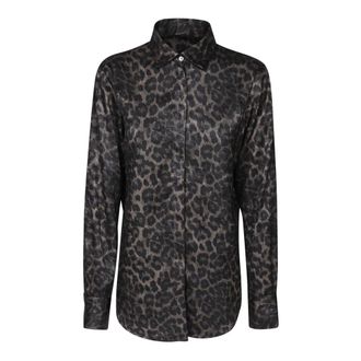 Blanca Vita Animalier Print T-Shirt Multi Aw23 - - Blouses & Shirts - Damen - Mehrfarbig - XS