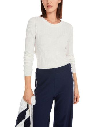 Marc Cain Strickpullover Happy Classics Premium Damenmode K&ouml;rpernaher Sweater Rethink Together