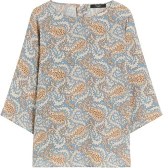 Max Mara Femme, Blouses et Chemises, Bleu, Taille: 38 FR Wkdginnico Shirt