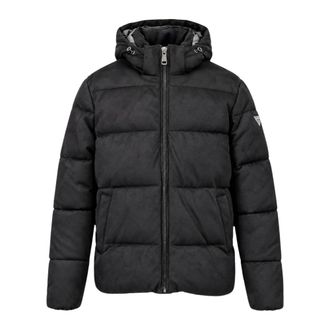 Guess Wildleder-Pufferjacke - - Jackets - Herren - Schwarzk - XL