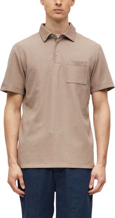 s.Oliver Poloshirt S.OLIVER, Herren, Gr. XXL, mid braun, Piqu&eacute;, Obermaterial: 58% Polyester, 40% Baumwolle, 2% Elasthan, unifarben, regular fit h&uuml;ftbedeckend, 